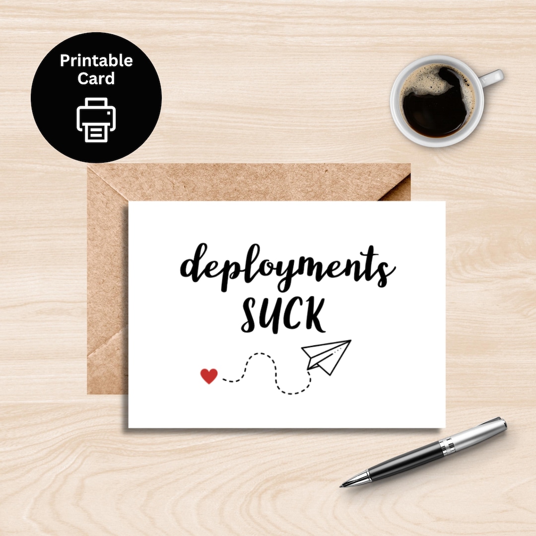Deployment Greeting Card, Military Care Box Card, Deployed Love One ...