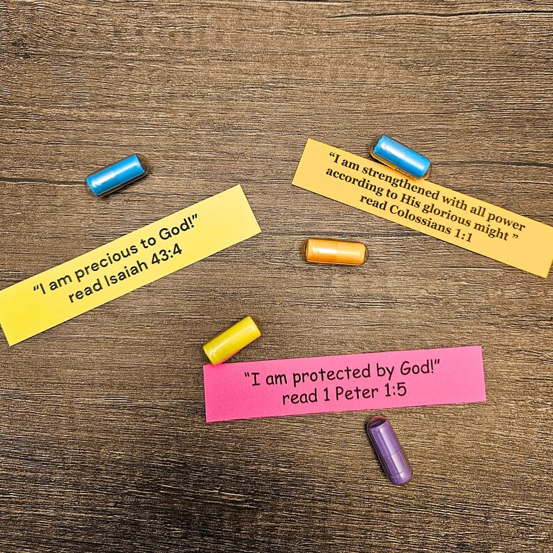 God's Love Capsules, Message in a Bottle, Christian Faith Gift, I Am ...