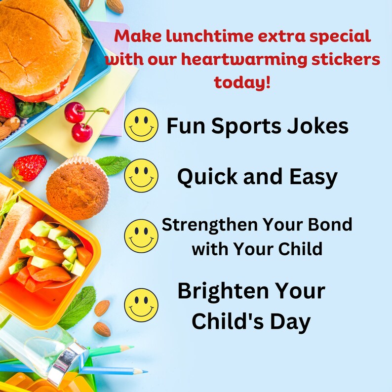 Lunchbox Note Stickers Kids Sports, Positive Notes, Inspiring Notes for ...