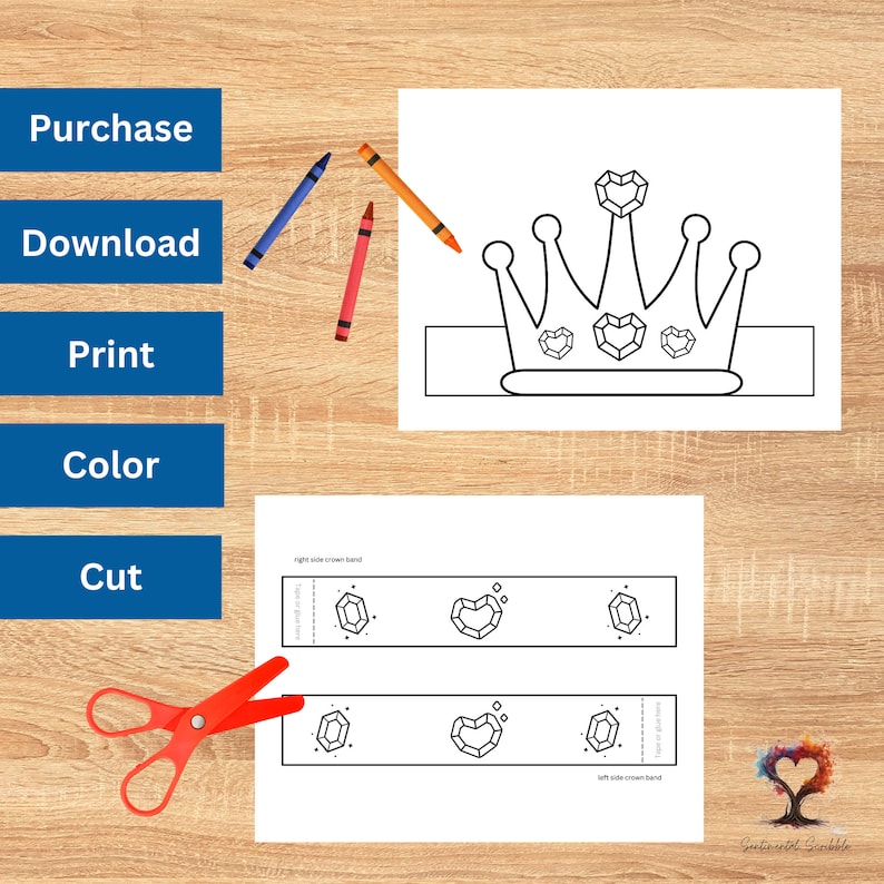 Princess Paper Crown Prince Coloring Printable Kid Craft Princess ...