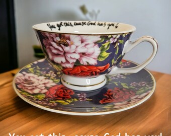 Grass Green and Gold Rude Teacup and Saucer Set Porcelain 8 - Etsy