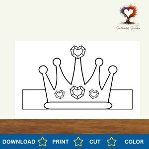 Princess Paper Crown Prince Coloring Printable Kid Craft Princess ...