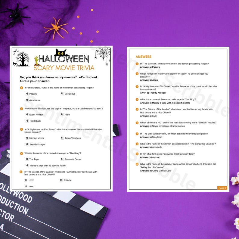 Halloween Scary Horror Movie Trivia | Horror Movie Trivia Game ...