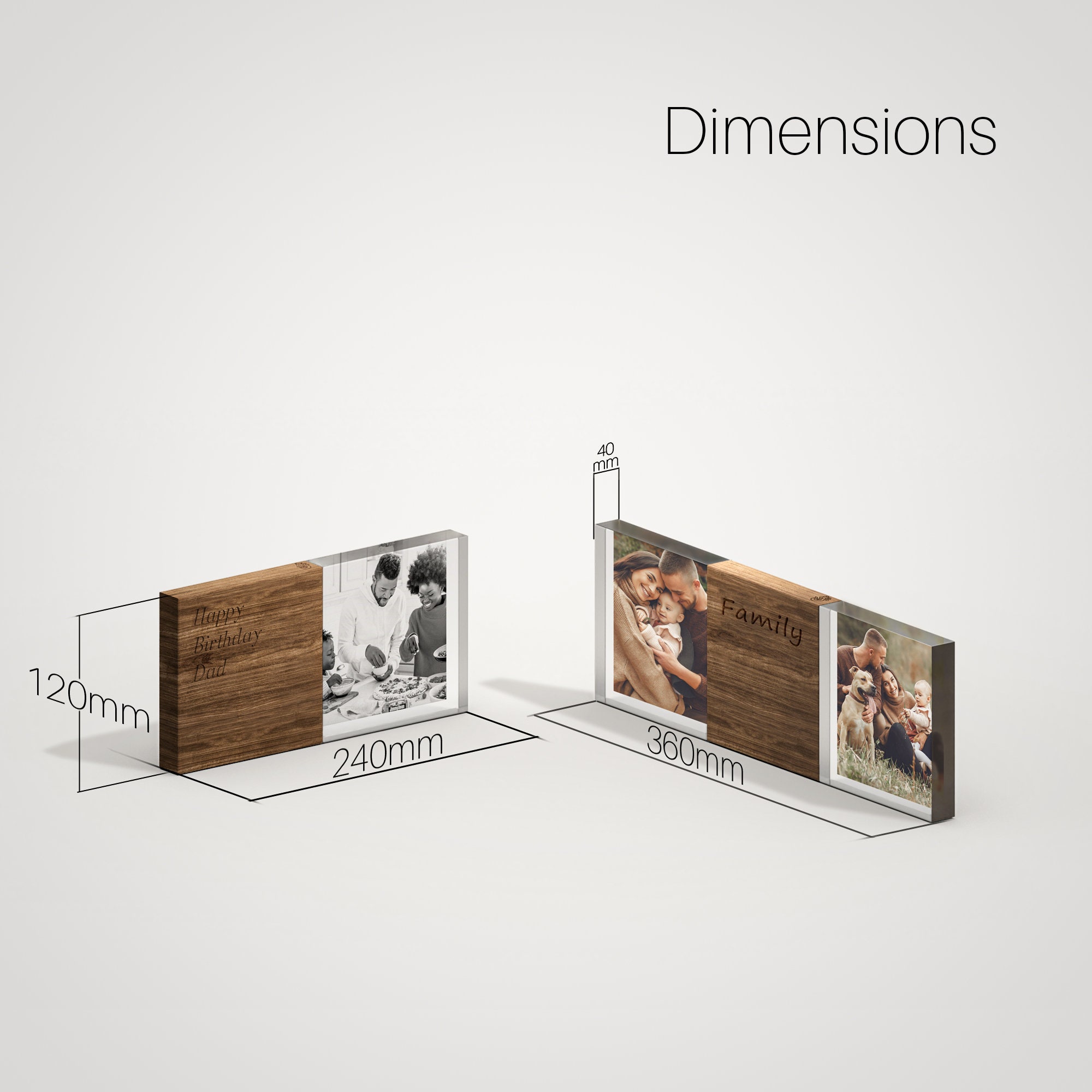 Love in Frames Desktop Photo Frame Acrylic Photo Print, Multi Photo ...