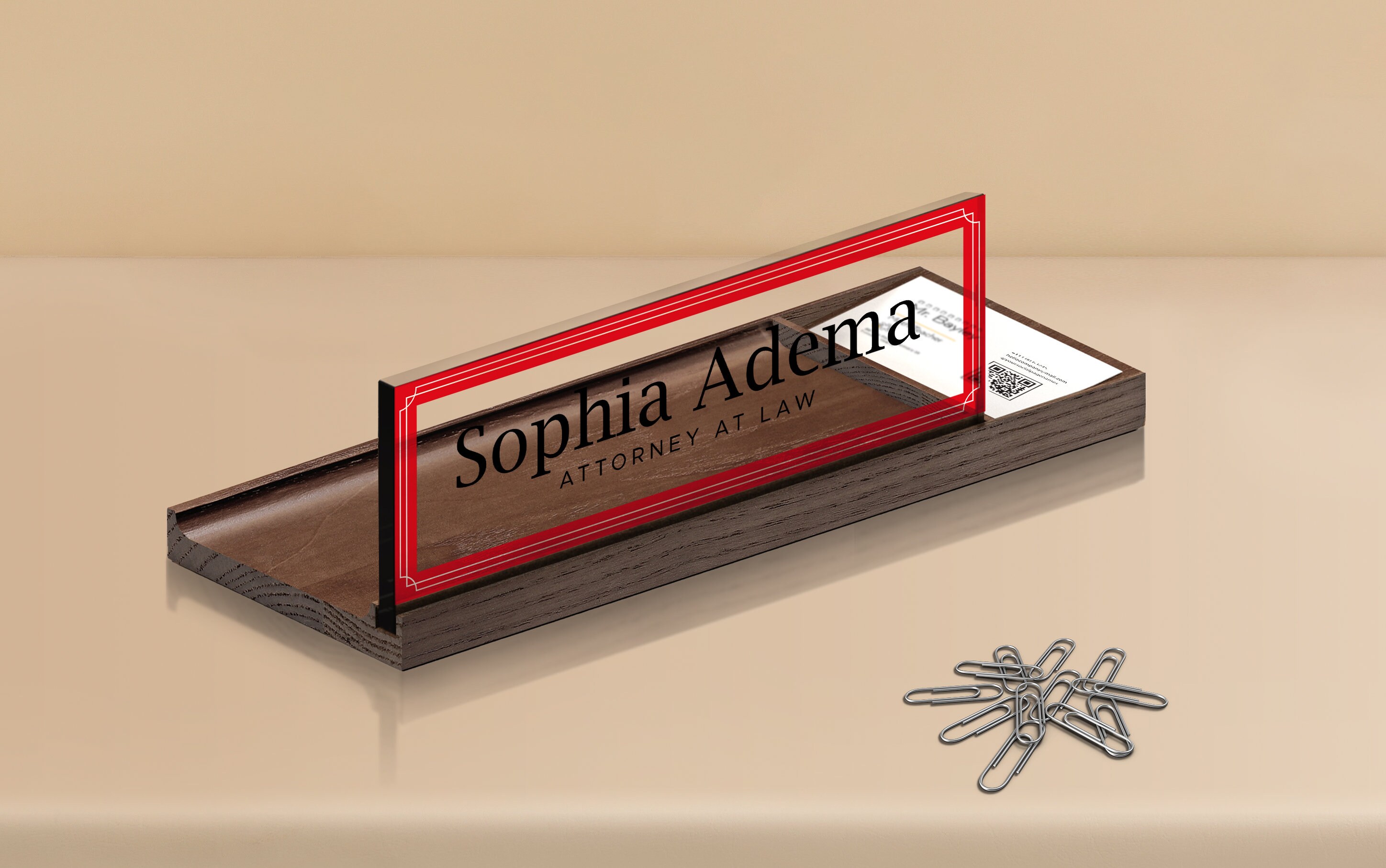 Corporate Gifts Custom Nameplate for Desk, Personalized Acrylic Name ...