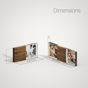 Personalized Double Photo Frame Family Gift- Custom Picture Frame ...