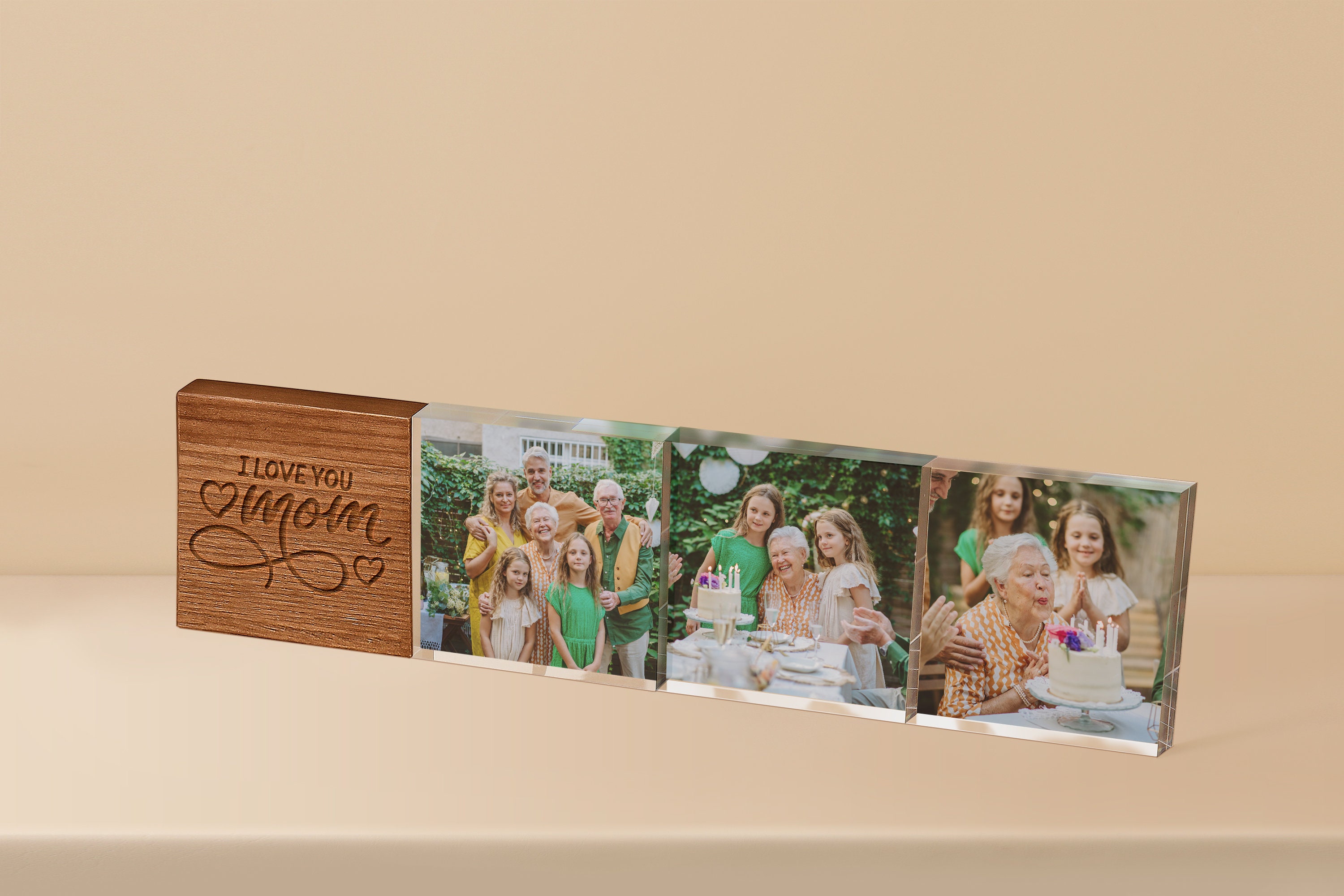 Love in Frames Desktop Photo Frame Acrylic Photo Print, Multi Photo ...