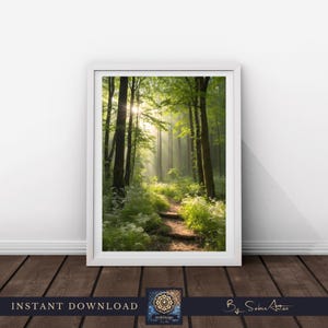 2-piece Forest Landscape Poster Set | Digital Art | Sunlight in the ...