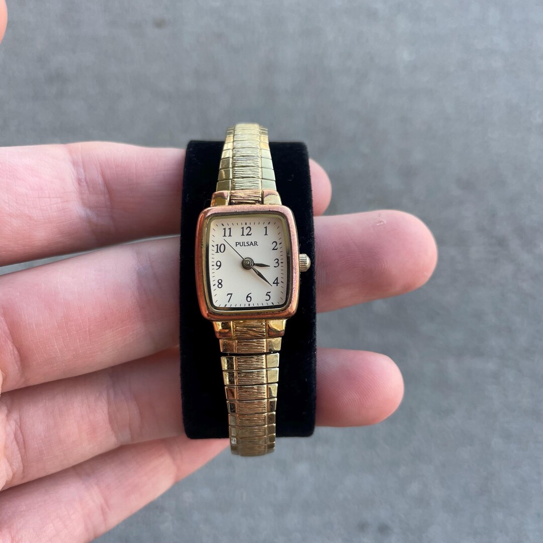 Vintage Pulsar Ladies Watch Stretch Band Gold Tone V811-X055 - Etsy