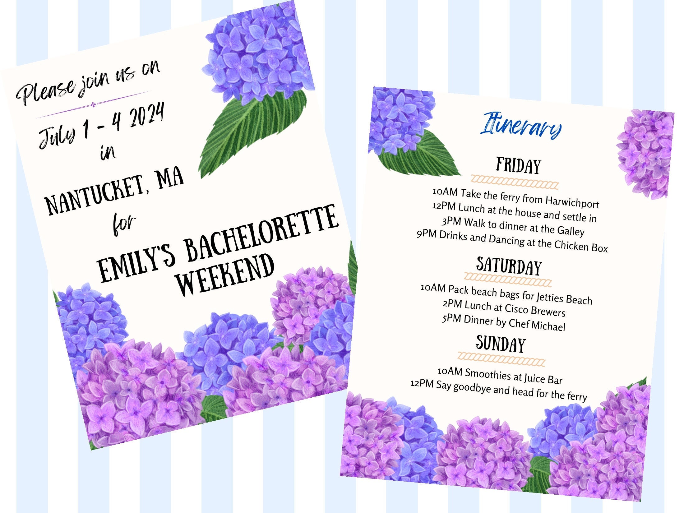Coastal Hydrangea Bachelorette Itinerary for Nantucket, Cape Cod ...
