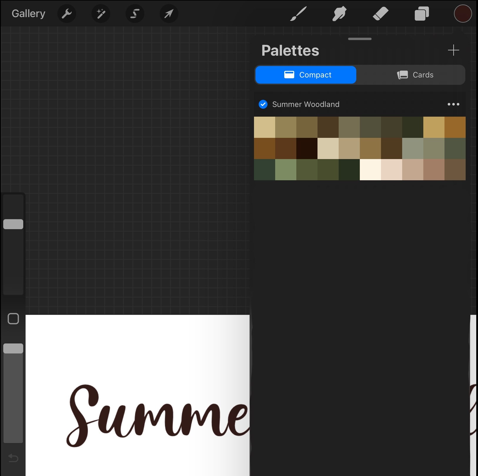 Summer Woodland Procreate Color Palette Procreate Digital Color