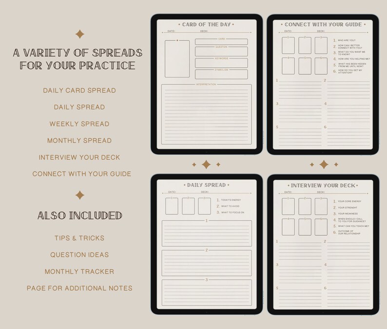 Digital Oracle Card Journal Divination Tool, Spiritual Practice ...