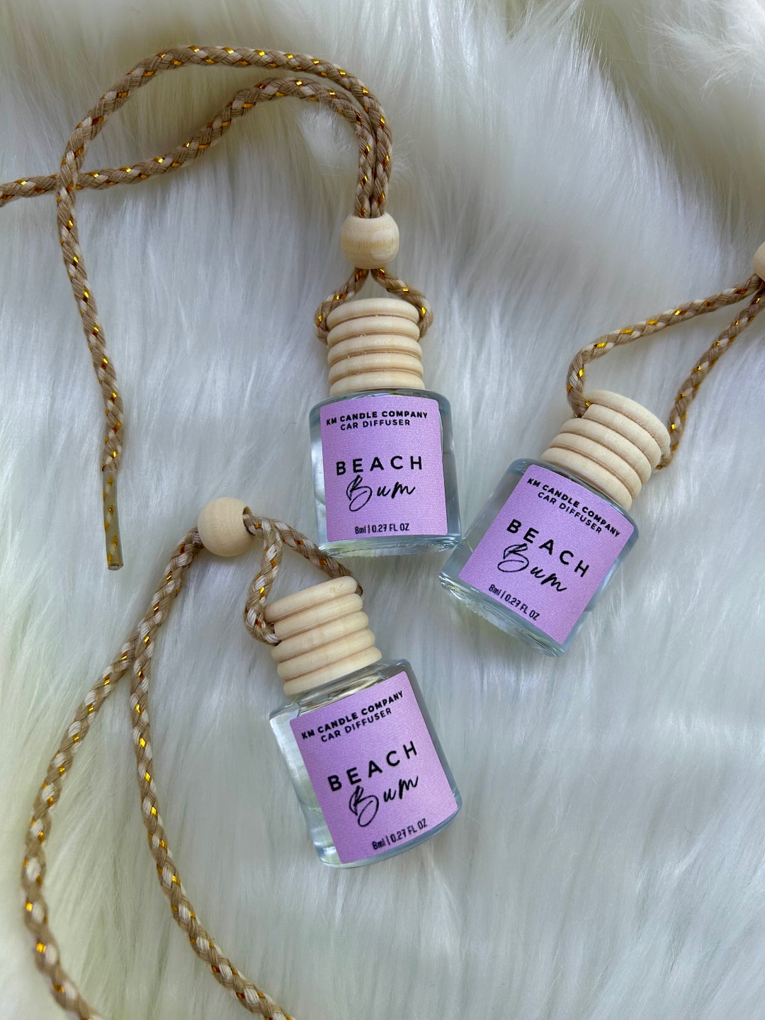 Beach Bum Car Freshener Hanging Reed Diffuser, Rear View Mirror Accessories for Women, New Car ...