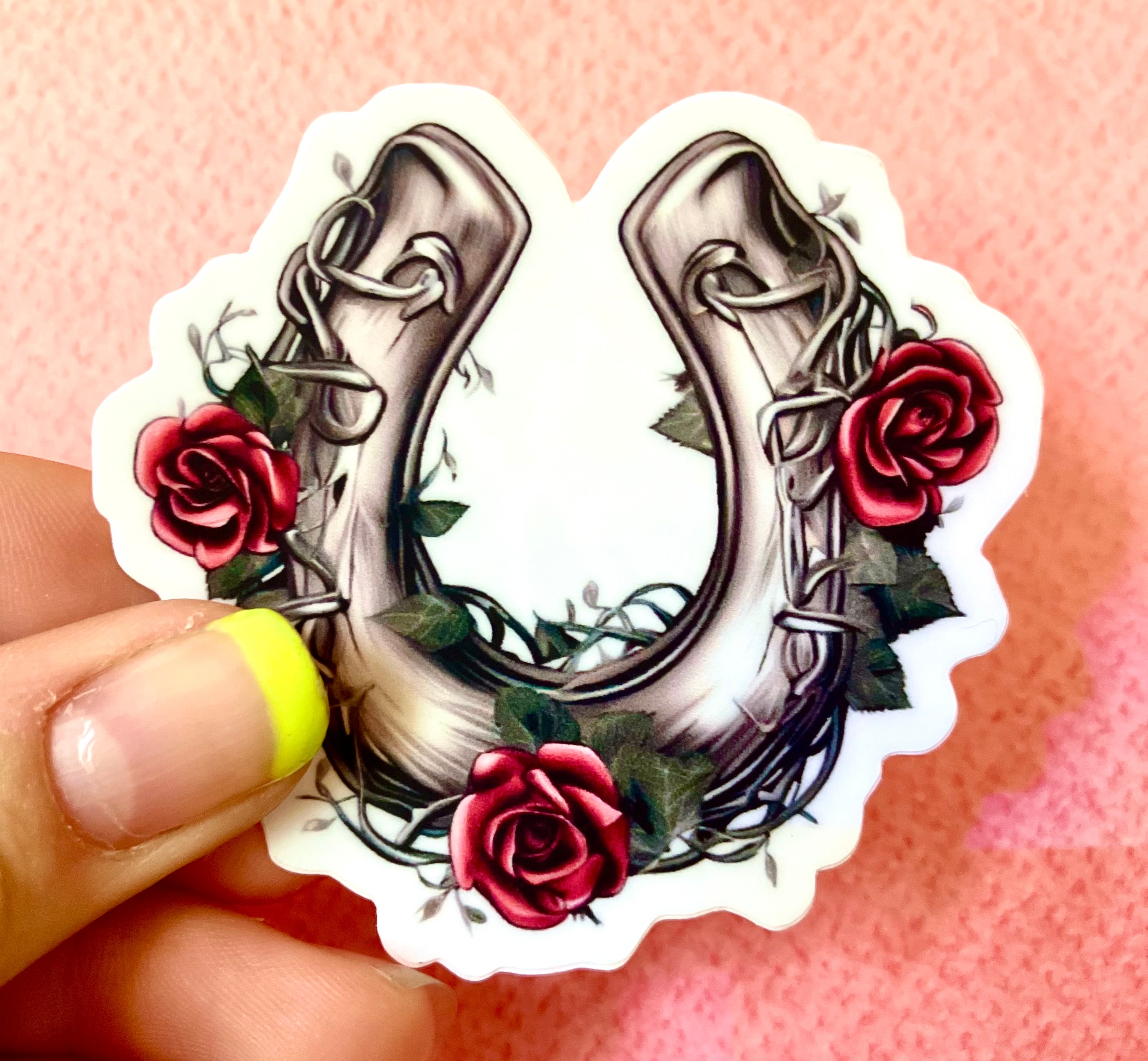 Horseshoe Sticker, Waterbottle Sticker, Laptop Sticker, Removable ...