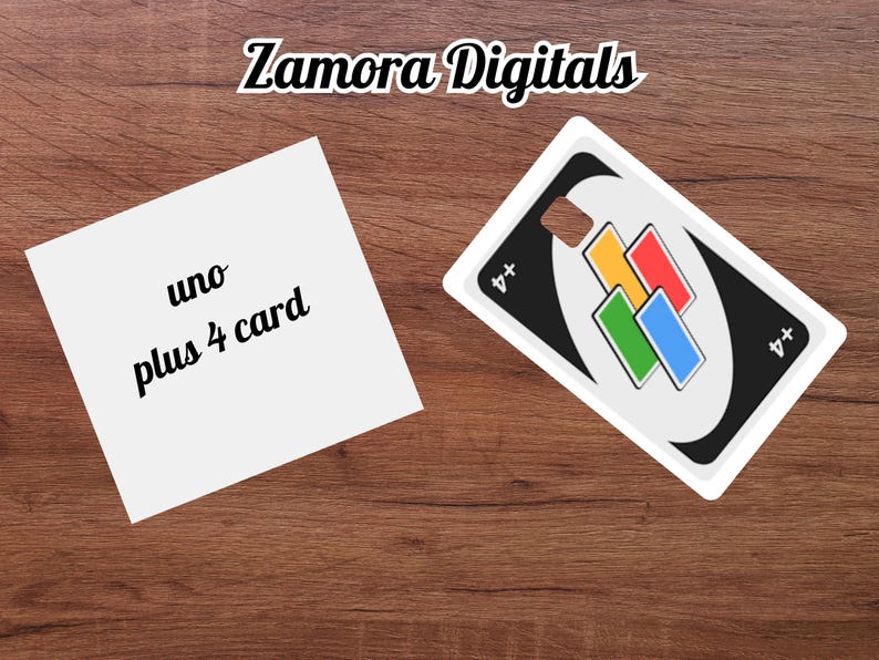 Draw 4 Power: Uno-inspired Debit Skin, Credit Card Sticker - Etsy