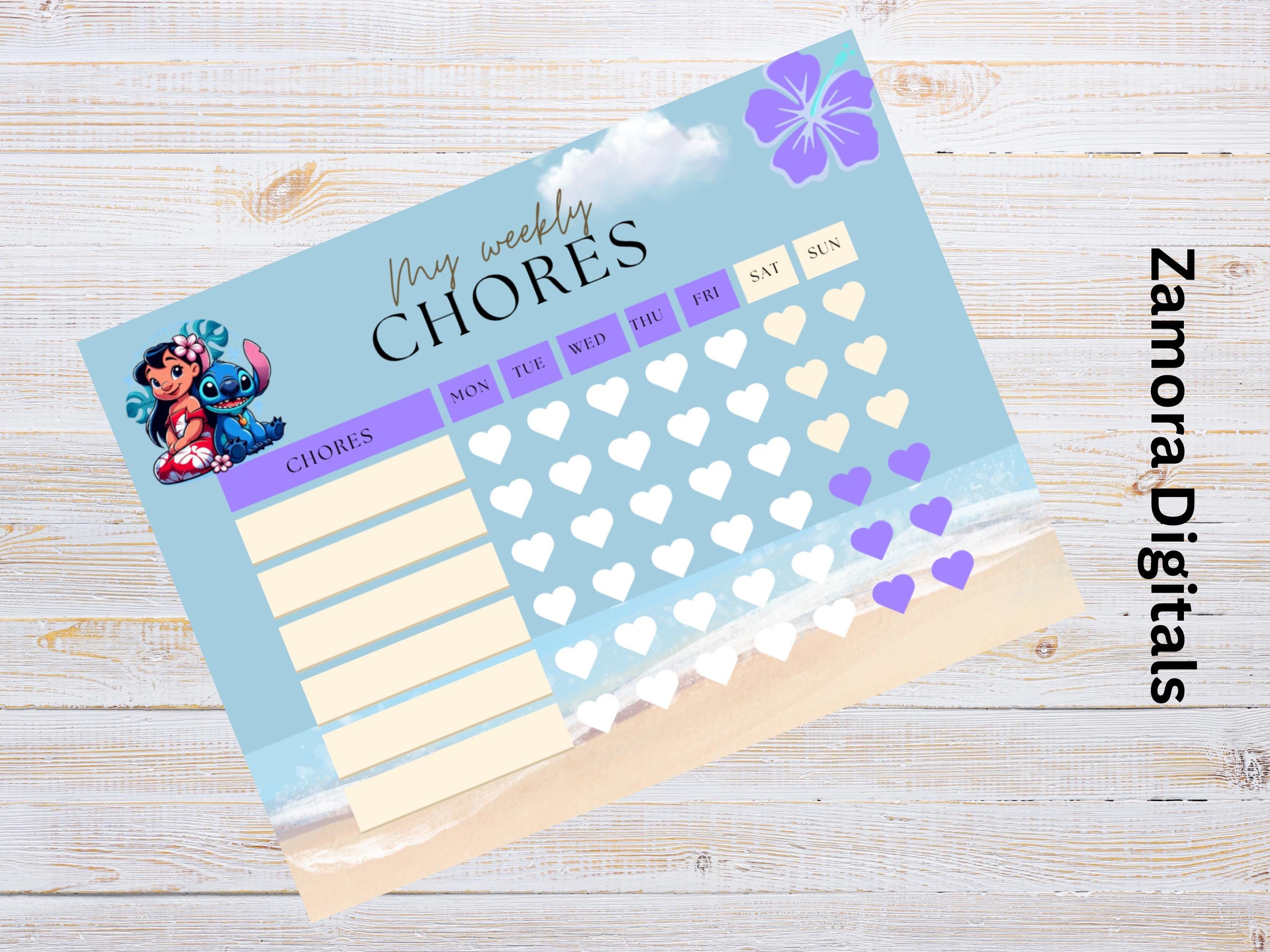 Lilo & Stitch Weekly Chore Chart - Etsy