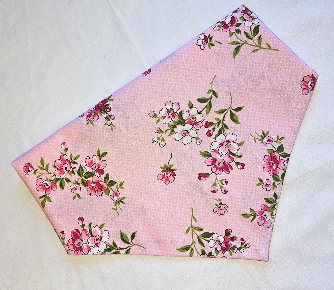 IN TIME for Pink Flower Bandana / Dogs, Cats, Pets Clothing Christmas ...