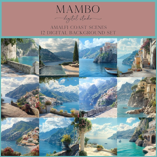 Amalfi Coast Backdrop - Etsy