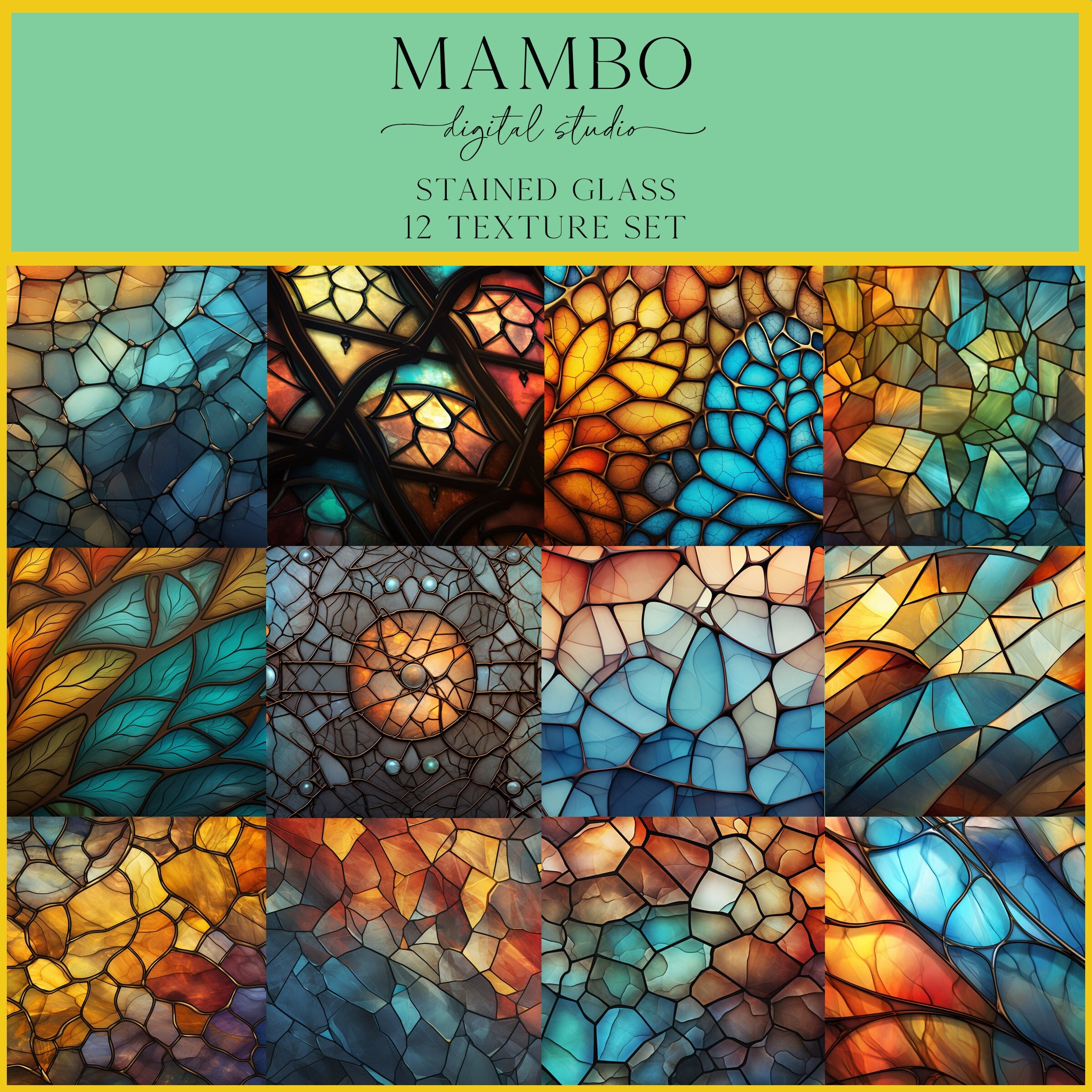 Stained Glass Photoshop Texture Set Photoshop Textures - Etsy