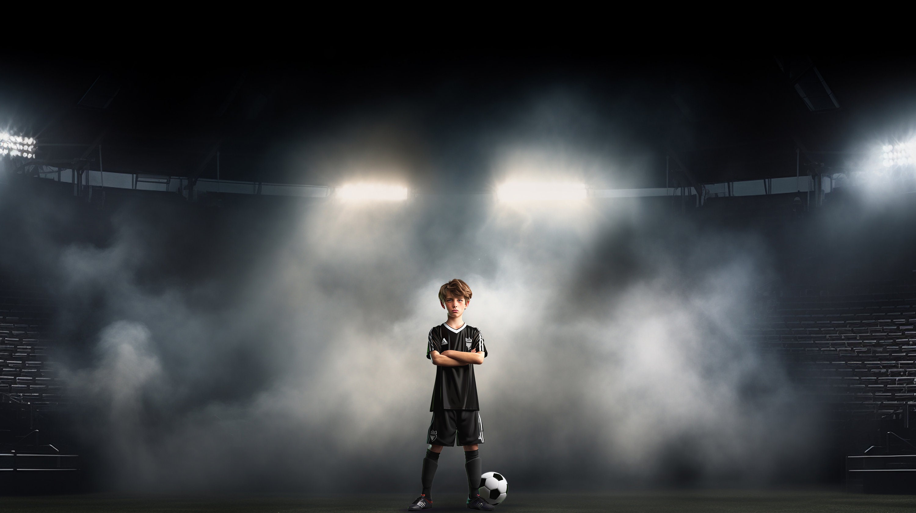 Stadium Lights Digital Backdrop Set, Photoshop Background, Digital ...