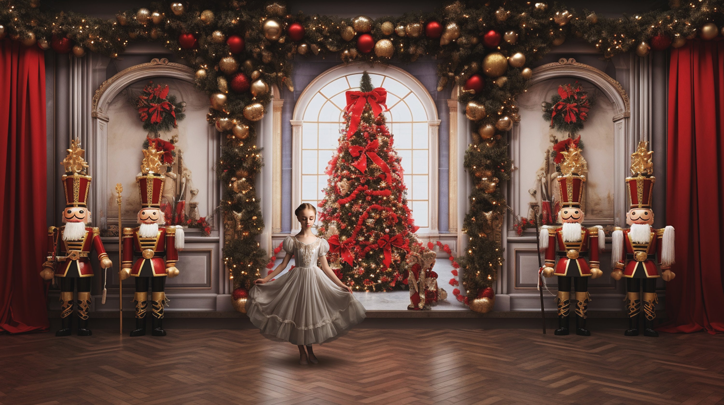 Nutcracker Dance Digital Backdrop Set, Photoshop Background, Digital Background, Maternity ...