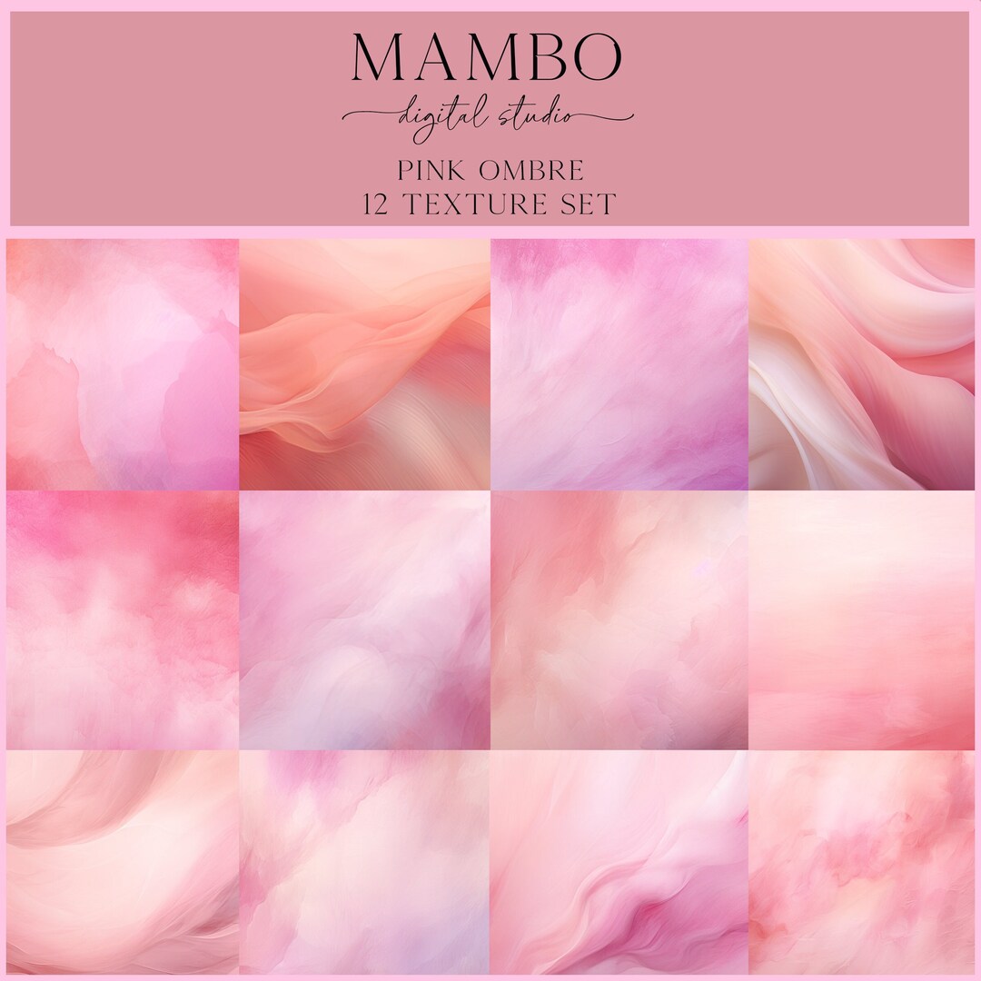 Pink Ombre Photoshop Texture Set, Photoshop Textures, Digital Overlay ...