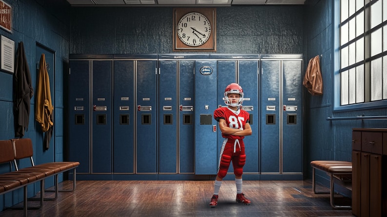 Locker Rooms Digital Backdrop Set, Photoshop Background, Digital ...