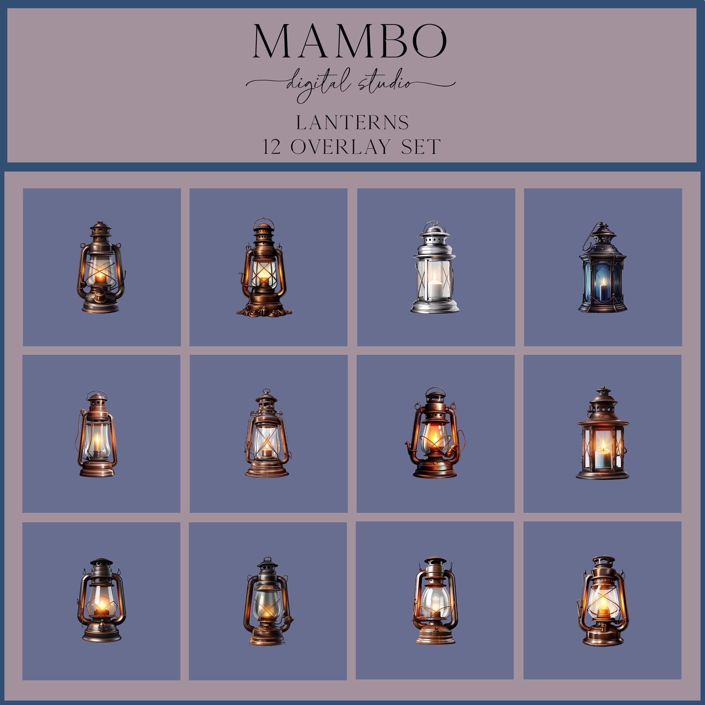 Lanterns Photoshop Overlay Set, Photoshop Overlays, Digital Overlay ...