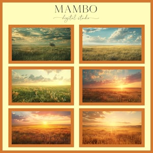 Prairie Scenes Digital Backdrop Set, Photoshop Background, Digital ...