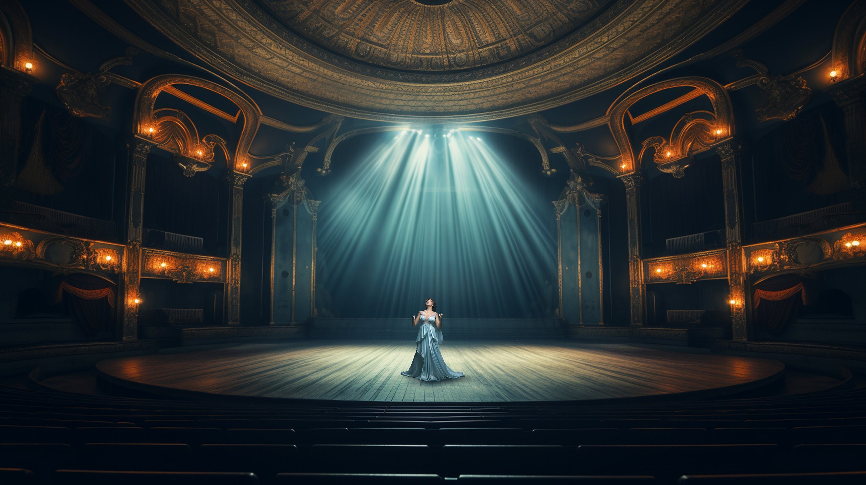 Theater Stages Digital Backdrop Set, Photoshop Background, Digital ...