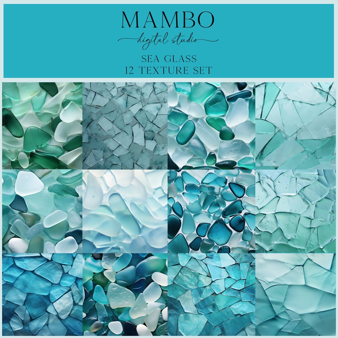 Sea Glass Photoshop Texture Set, Photoshop Textures, Digital Overlay ...