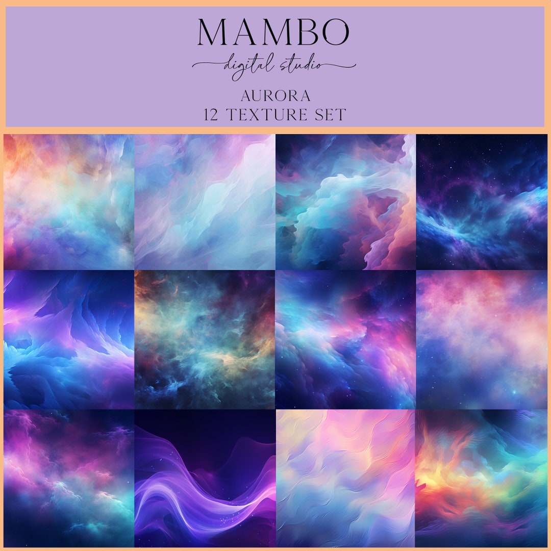 Aurora Photoshop Texture Set, Photoshop Textures, Digital Overlay ...