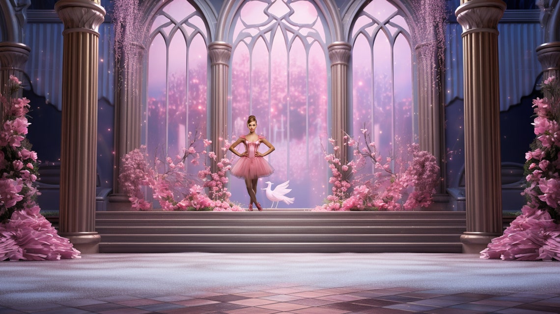 Nutcracker Sugarplum Fairy Christmas Dance Digital Backdrop Set ...
