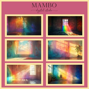 Rainbow Studios Digital Backdrop Set, Photoshop Background, Digital ...