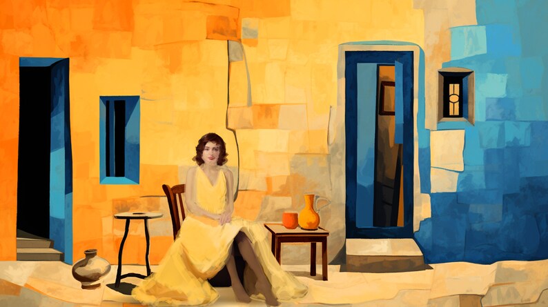 Cubism Art Scenes Dance Digital Backdrop Set, Photoshop Background ...