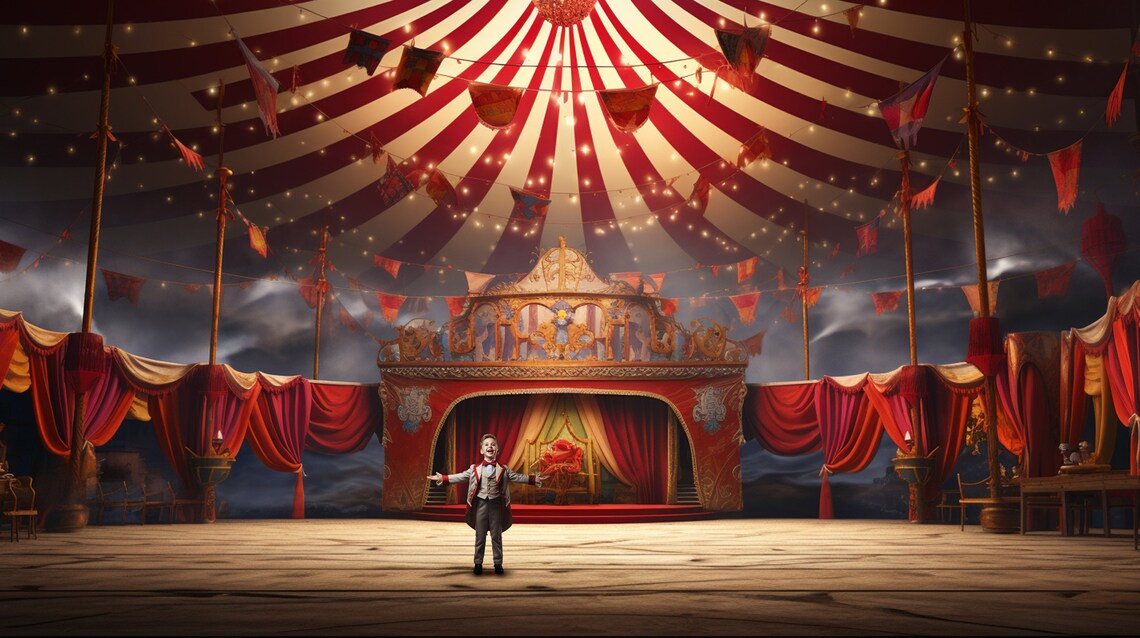 Circus Stages Digital Backdrop Set, Photoshop Background, Digital ...