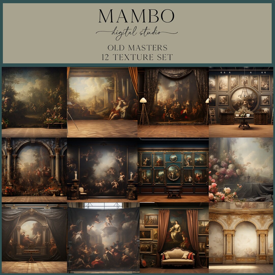 Old Masters Digital Backdrop Set, Photoshop Background, Digital ...
