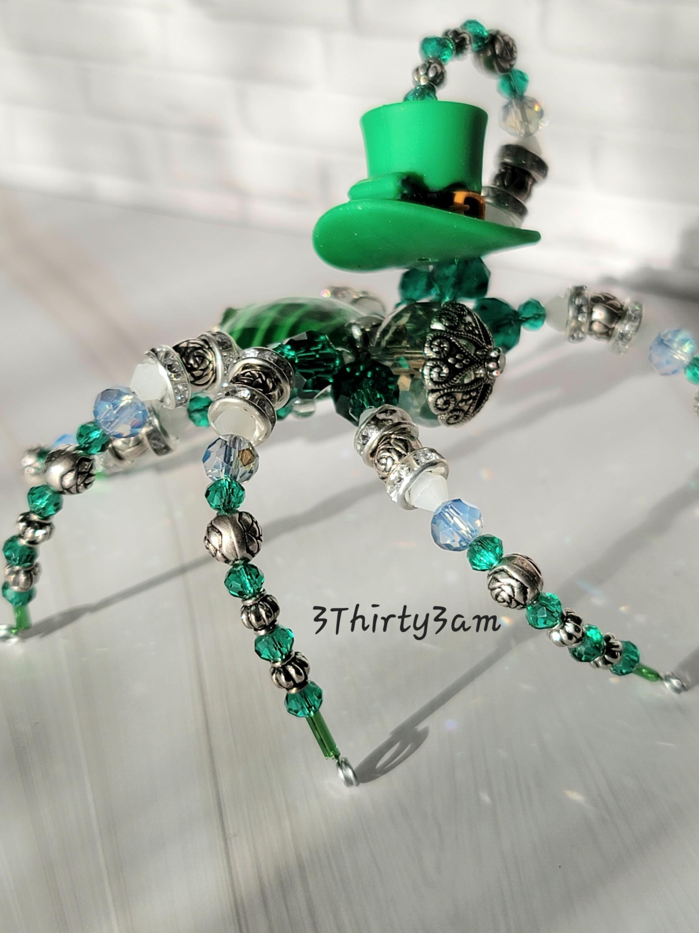 Leprechaun Beaded Spider (top Hat) - Etsy