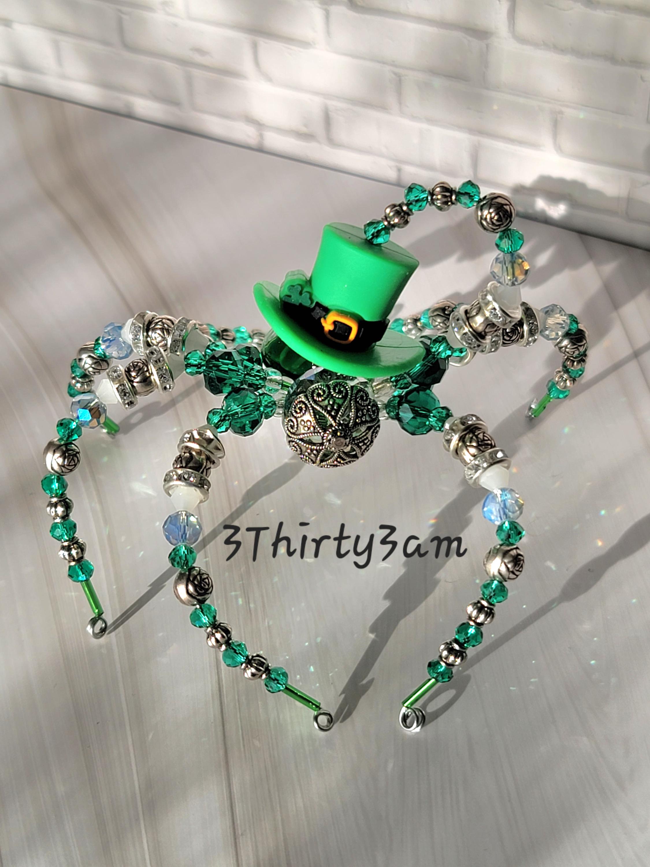 Leprechaun Beaded Spider (top Hat) - Etsy