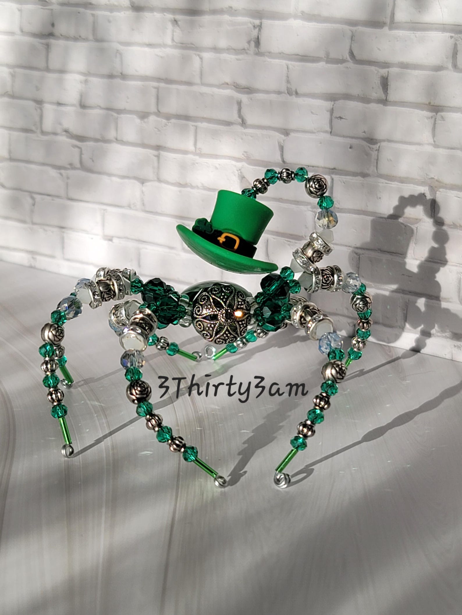 Leprechaun Beaded Spider (top Hat) - Etsy