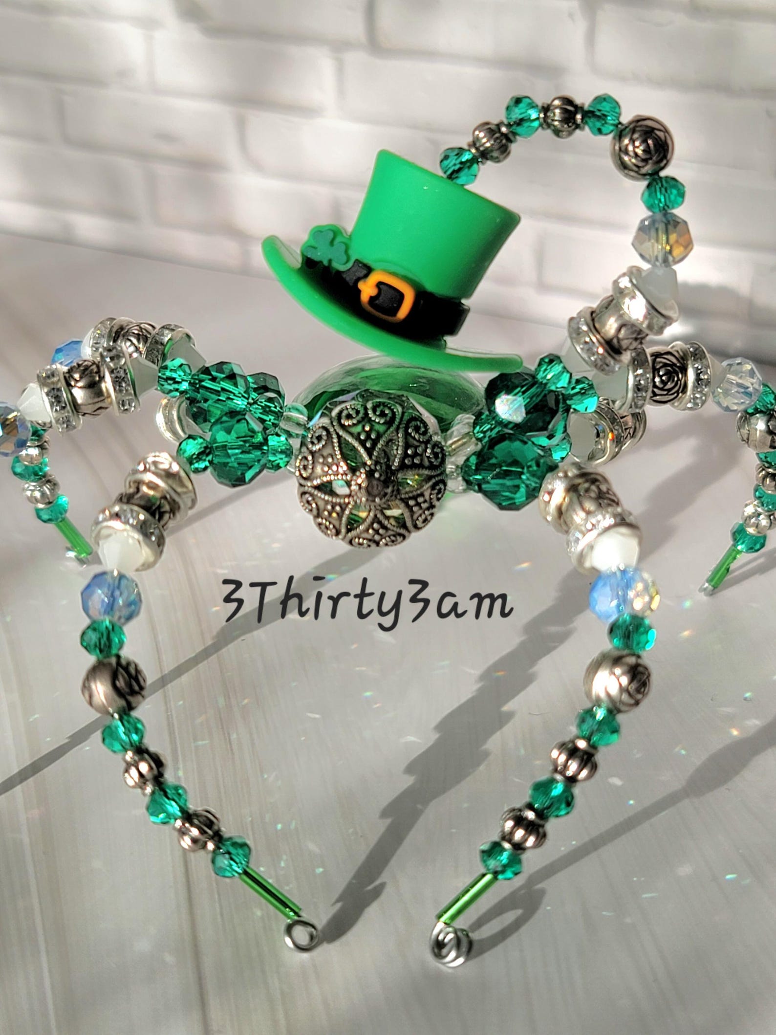 Leprechaun Beaded Spider (top Hat) - Etsy