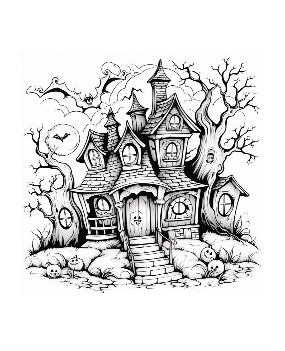 25 Halloween Colouring Pages for Age 7+ - Etsy