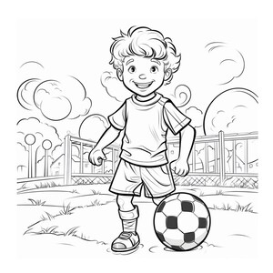 12 Football / Soccer Themed Colouring Pages for Kids - Etsy