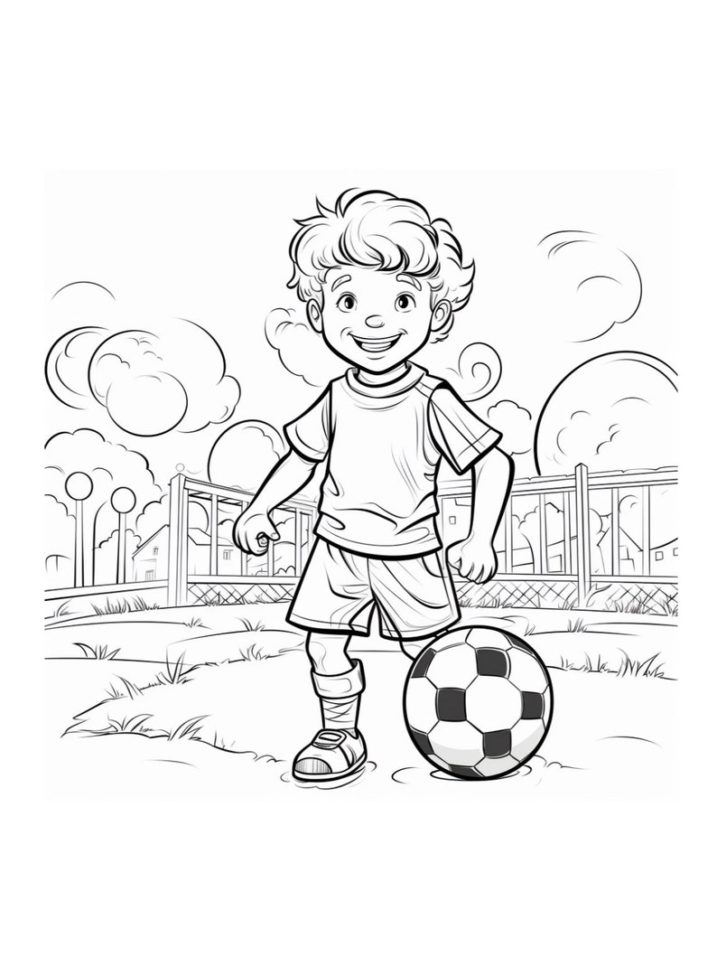 12 Football / Soccer Themed Colouring Pages for Kids - Etsy