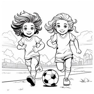 12 Football / Soccer Themed Colouring Pages for Kids - Etsy