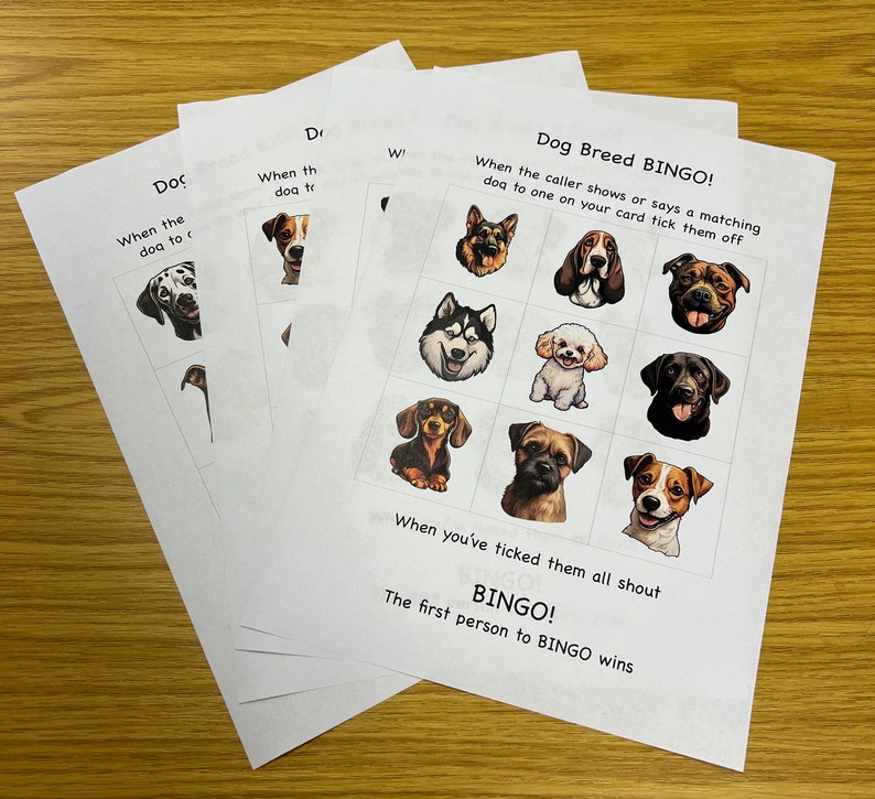 Dog Breed BINGO Game - Etsy