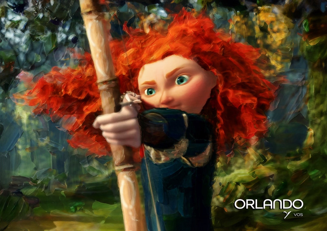 Princess Merida Shooting an Arrow With Her Excellent Precision. - Etsy