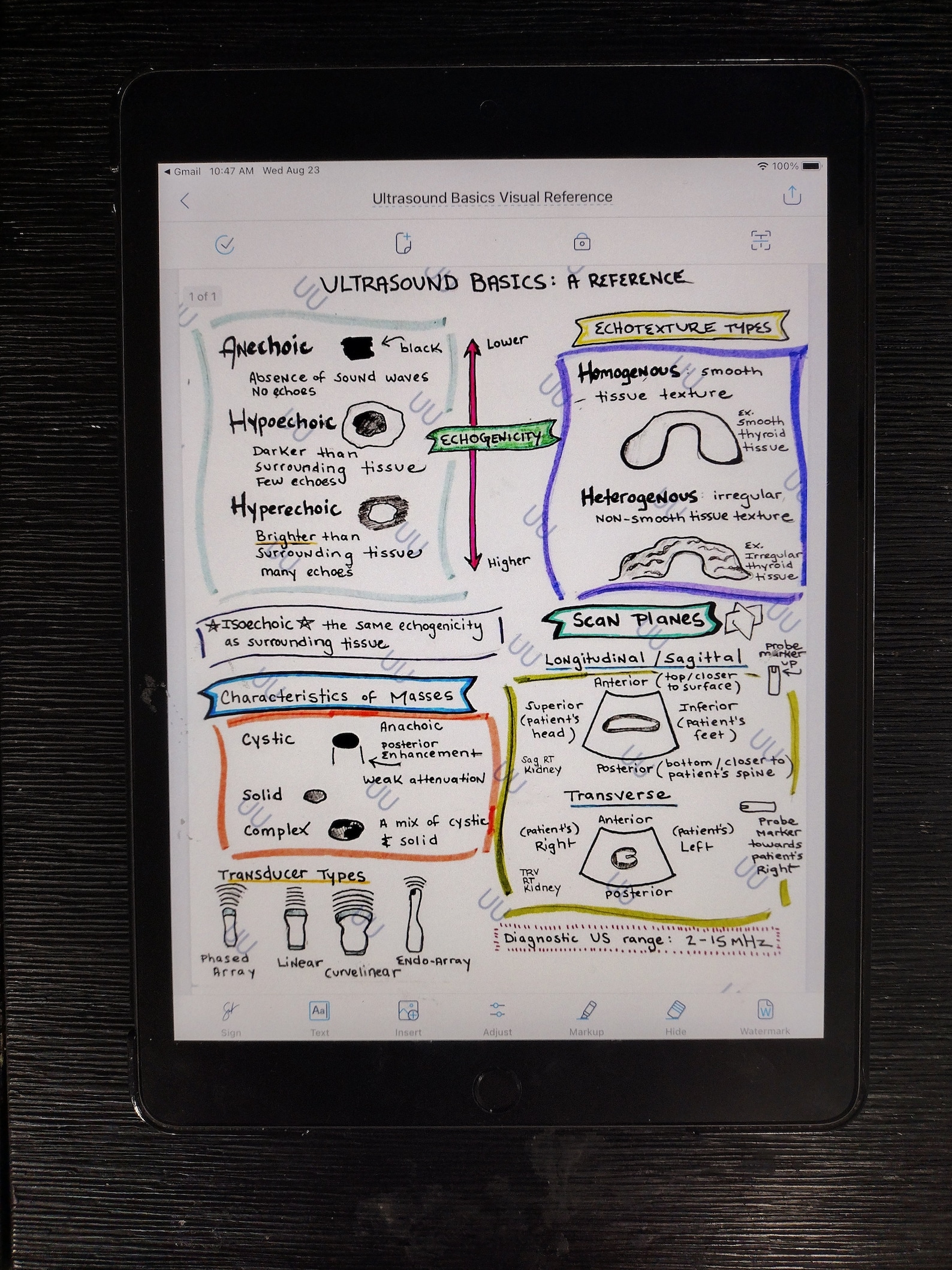 Ultrasound Basics Visual Reference - Etsy