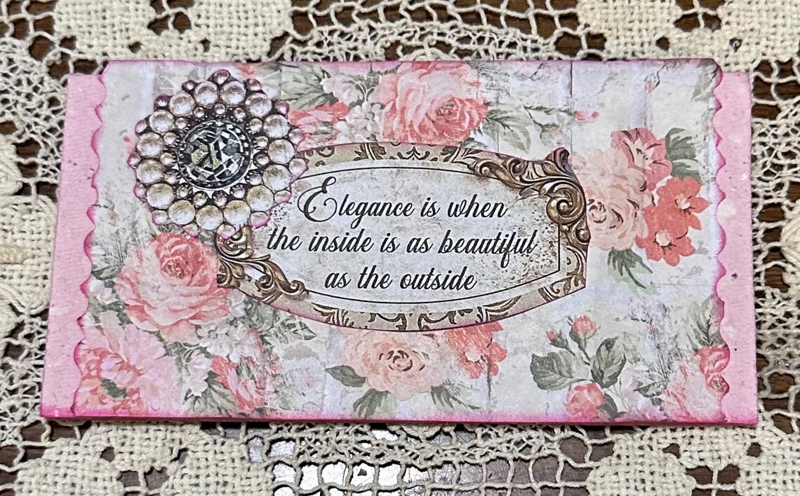 Elegance Pink Hidden Paperclip Bookmark - Etsy