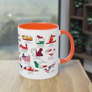 Formula 1 One 2024 Circuits Mug 2 Tone F1 Race Tracks Country - Etsy